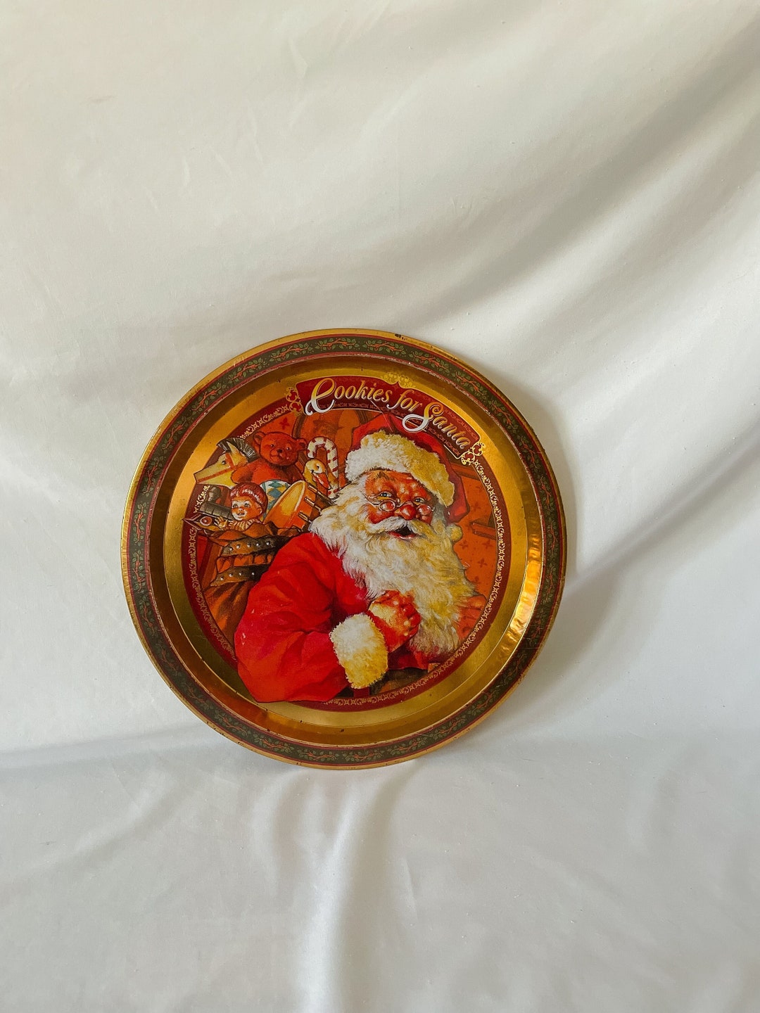 Vintage Santa Platter - Etsy