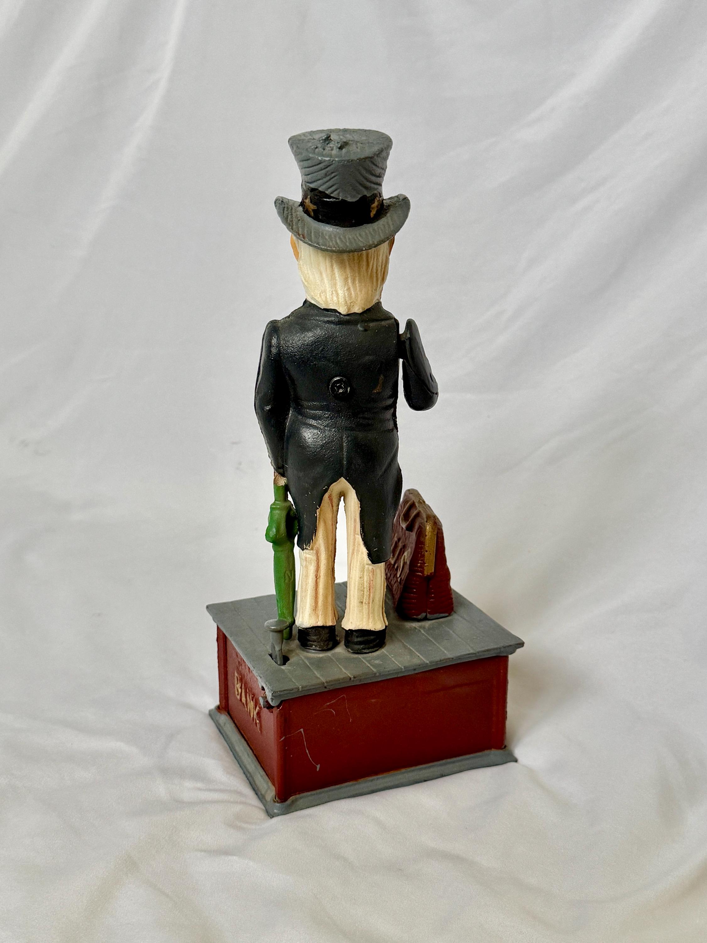 Vintage Cast Iron Uncle Sam Bank - Etsy
