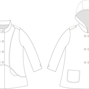 Jacket Pattern for Kids PDF Sewing Pattern Digital Download DIY Winter ...