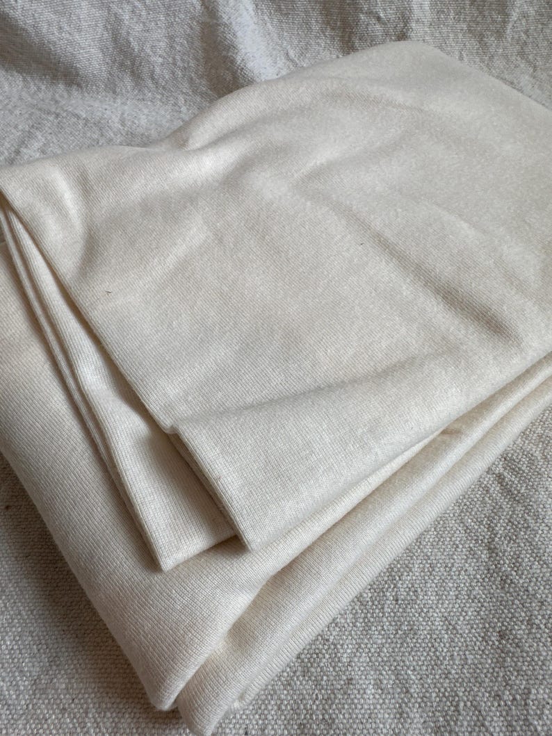 1x1 Rib Knit Fabric by the Half Yard 100% Cotton USA Milled Soft ...