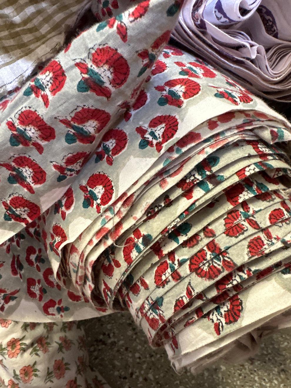 Hand Stamped Cotton Batiste Lightweight Breathable Soft Woven Fabric ...