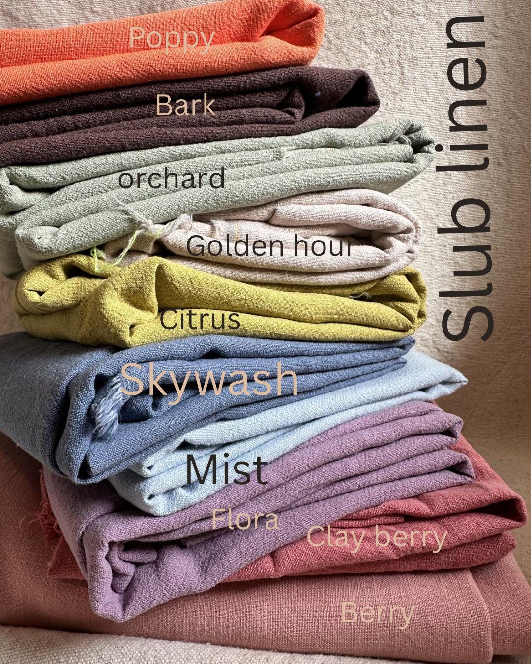 Washed Slub Linen Soft Textured Breathable Fabric for Sewing Apparel ...