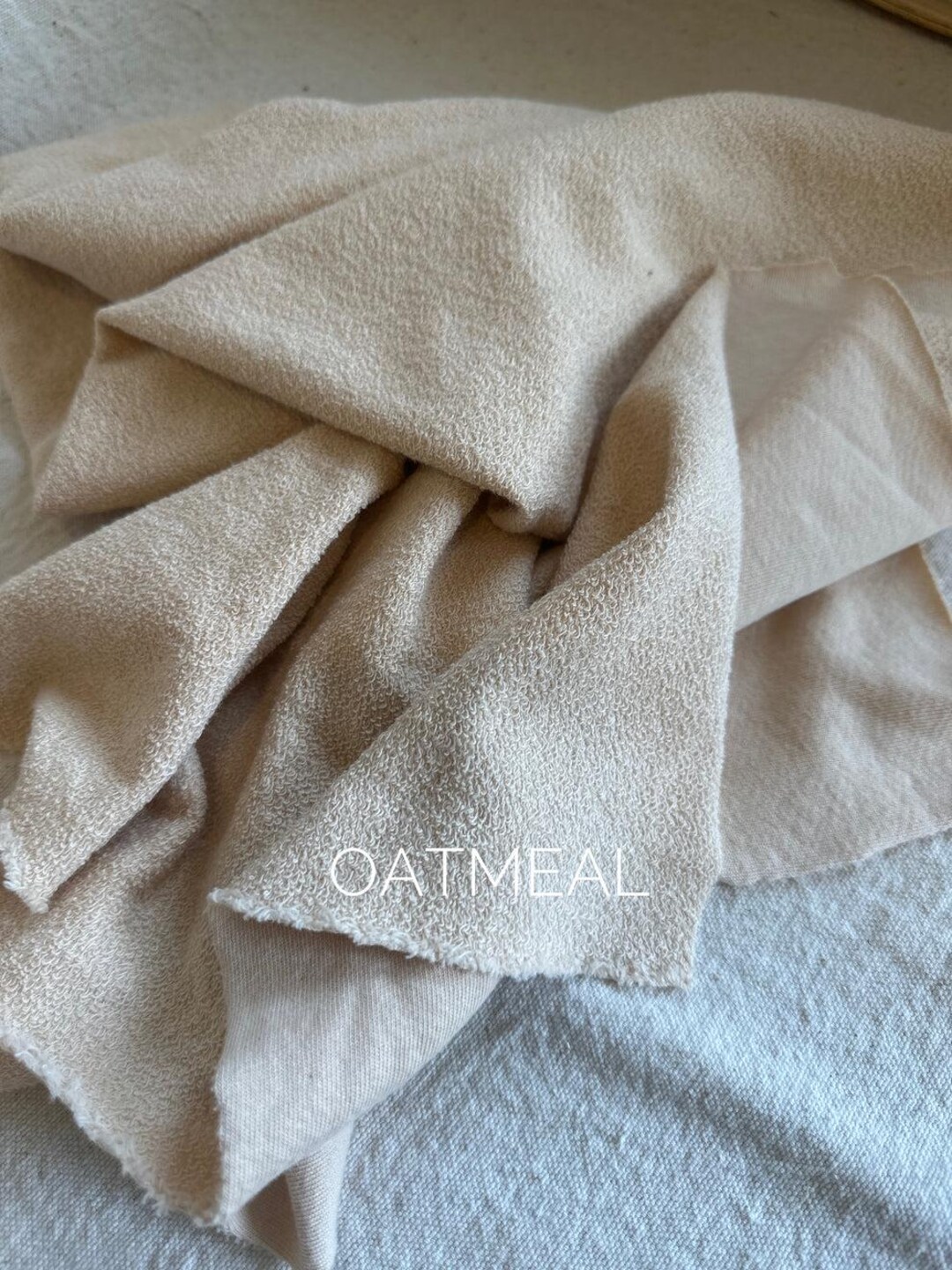 Organic Large Loop American Milled French Terry Oatmeal Soft Cozy Eco ...