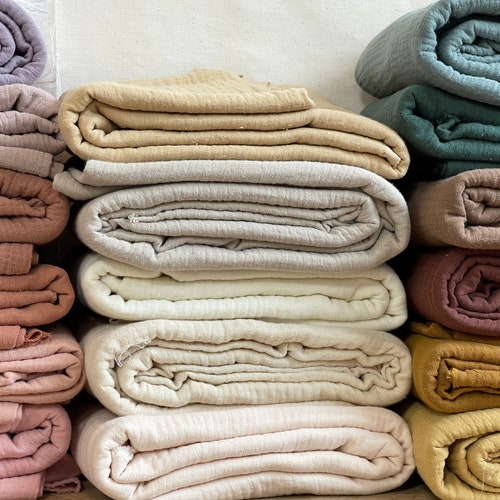 Cotton Double Gauze Crinkle Gauze Yoryu Gauze in 17 Colors - Etsy
