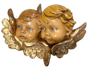 Putti Cherub Bust Cherub Angel Wall Hanging Vintage Cherub Wall ...