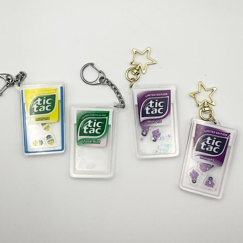 Tic Tacs Tic Tacs Minions Recycled Acrylic Shaker Keychains - Etsy