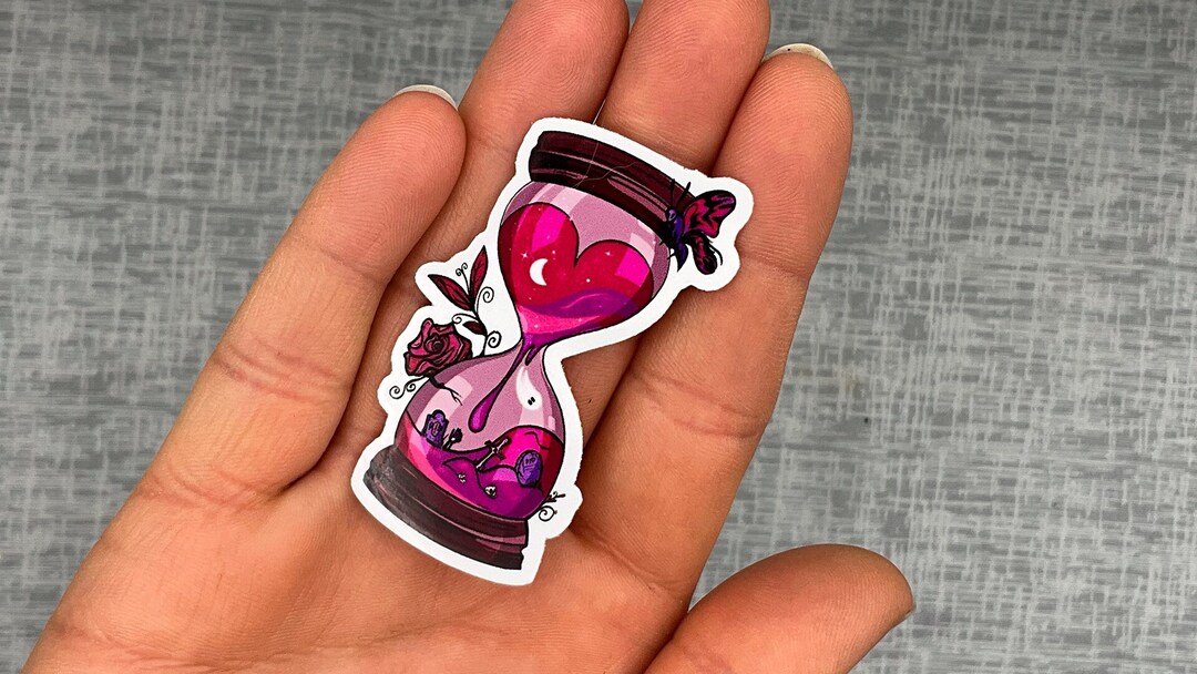 Romantic Gothic Hourglass Sticker Waterproof Vinyl Sticker - Etsy