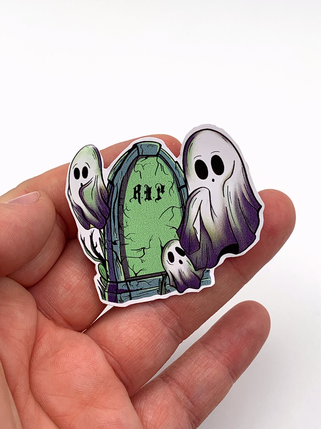 Spooky Ghost Stickers Cute Waterproof Vinyl Sticker Ideal For, Laptop ...