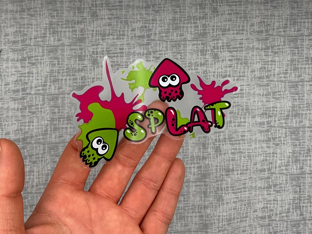 Splatoon Splat Sticker With Inklings Waterproof, Nintendo Switch Decal ...