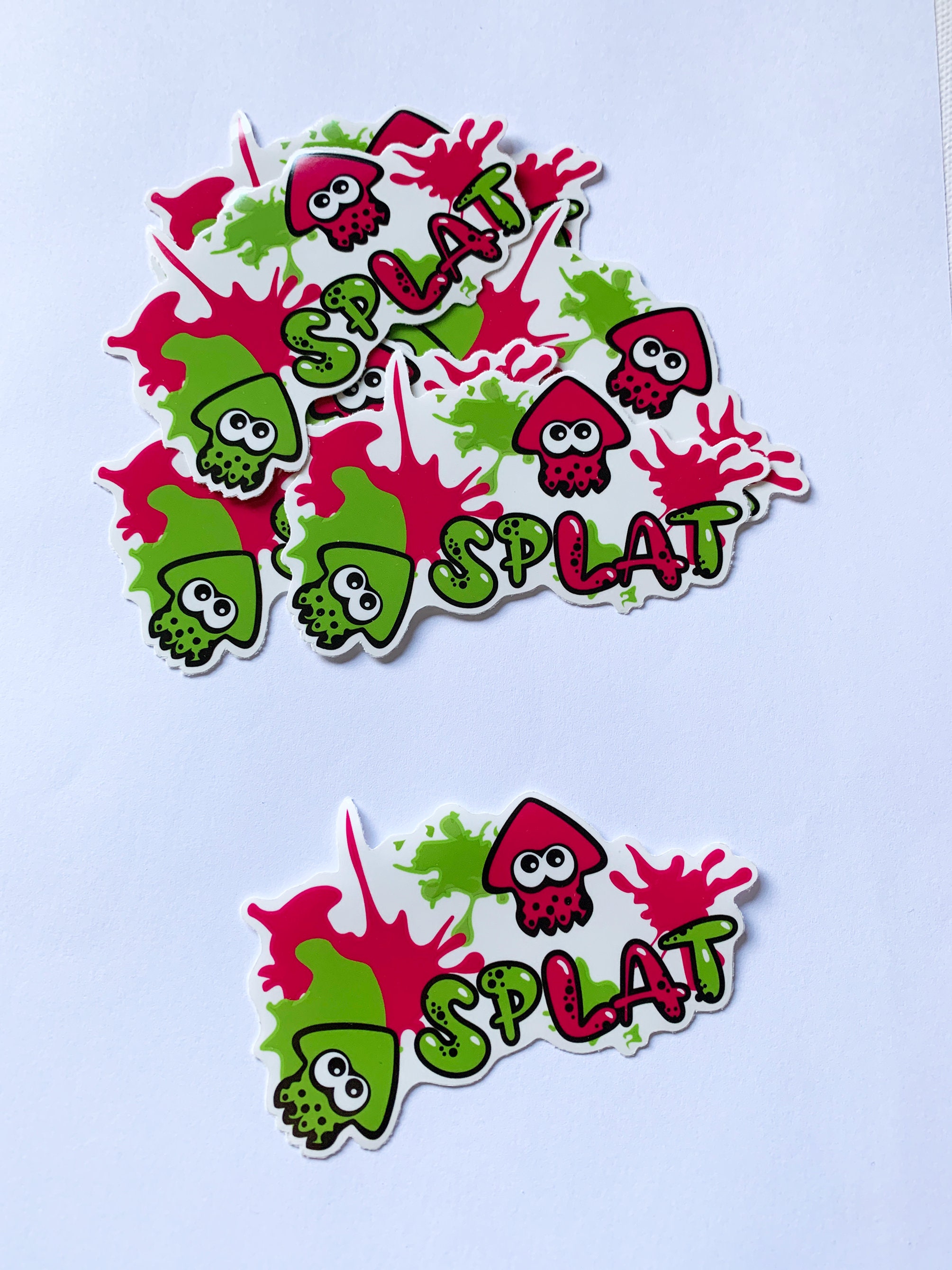 Splatoon Splat Sticker With Inklings Waterproof Nintendo | Etsy
