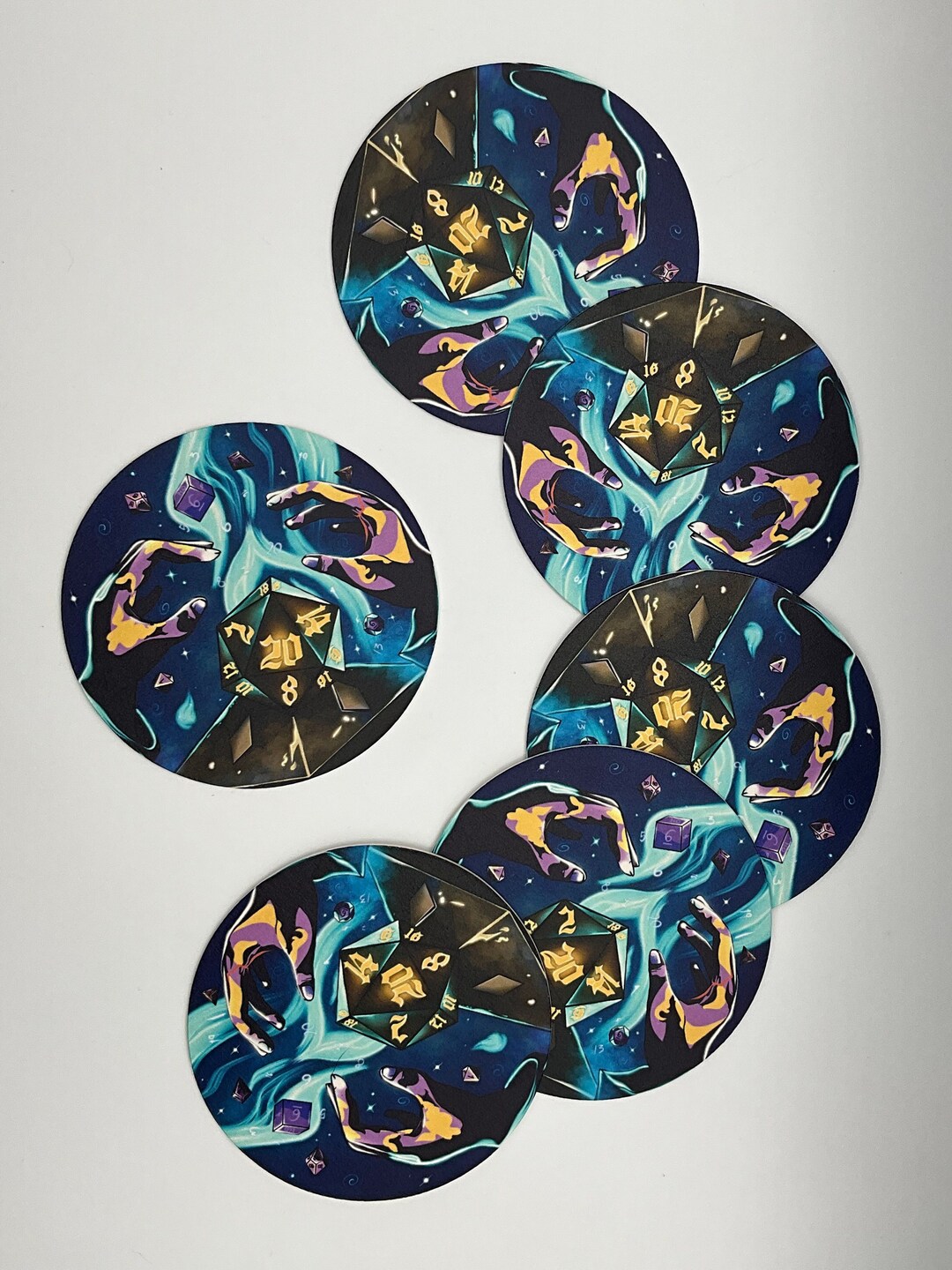 Dnd Coaster - Unique Round Tabletop Accessory - Perfect Gift for Gamers ...