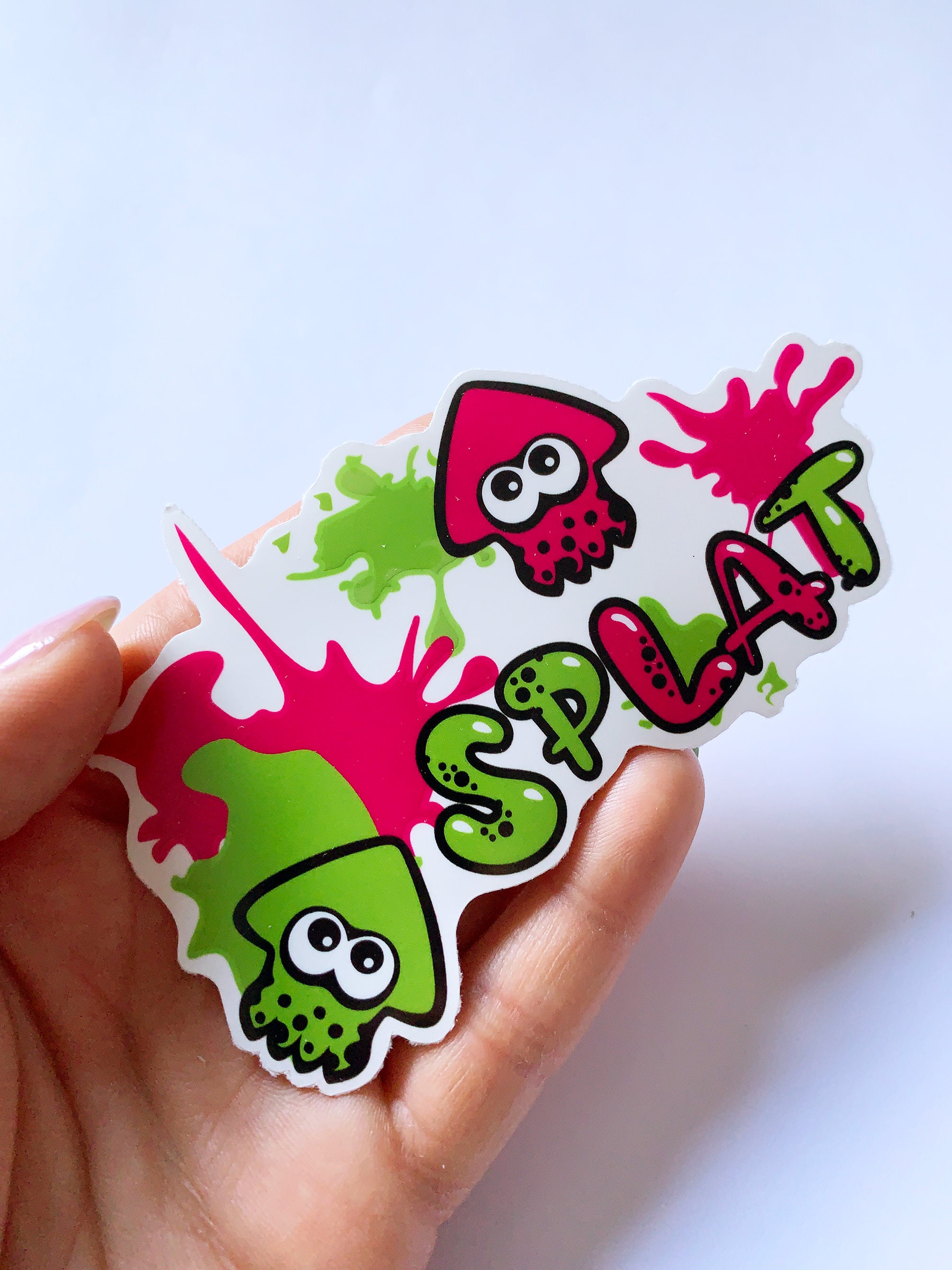 Splatoon Splat Sticker With Inklings Waterproof Nintendo | Etsy