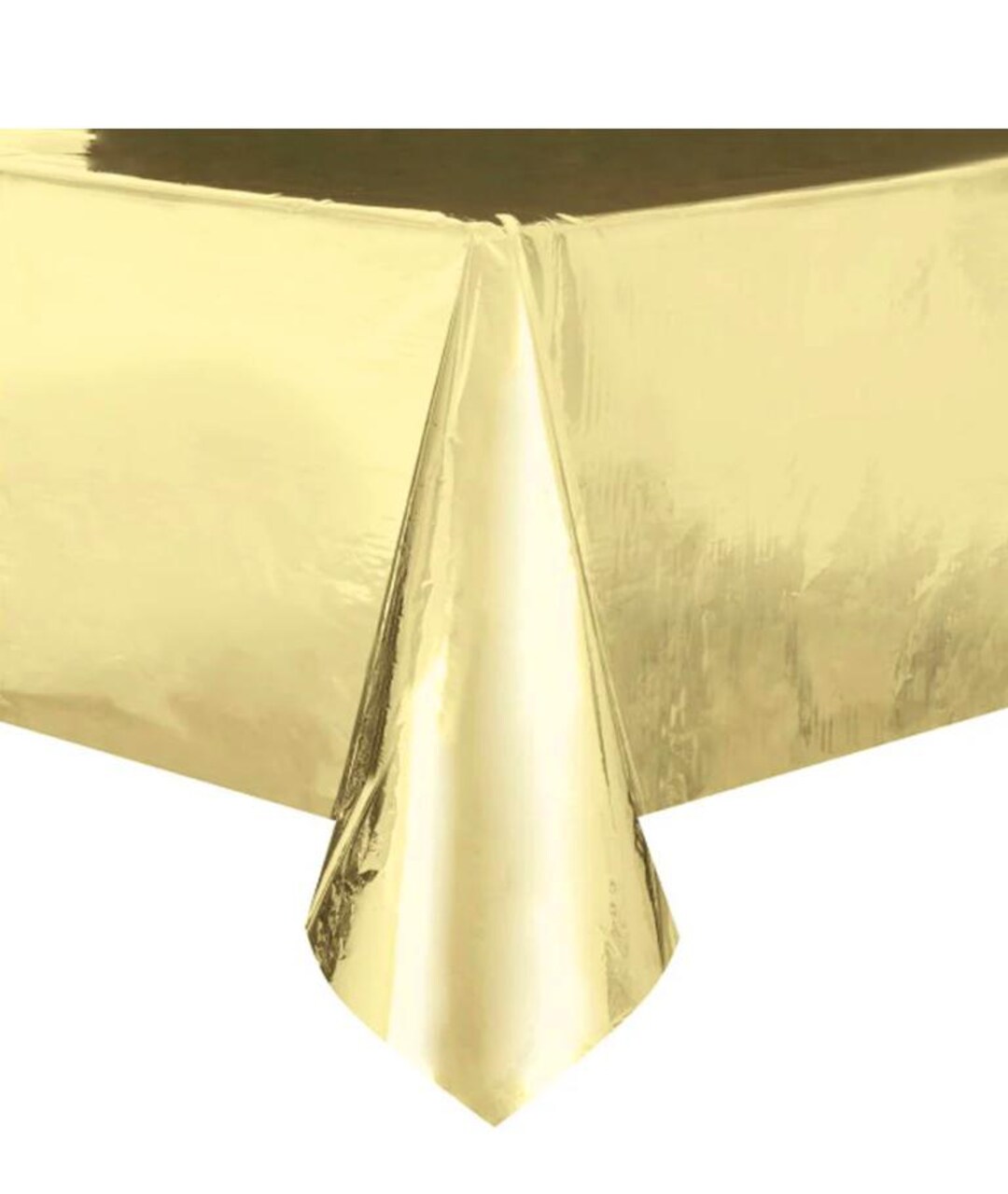 Gold Foil Plastic Table Cover, Gold Party Decorations, Gold Table Cloth ...