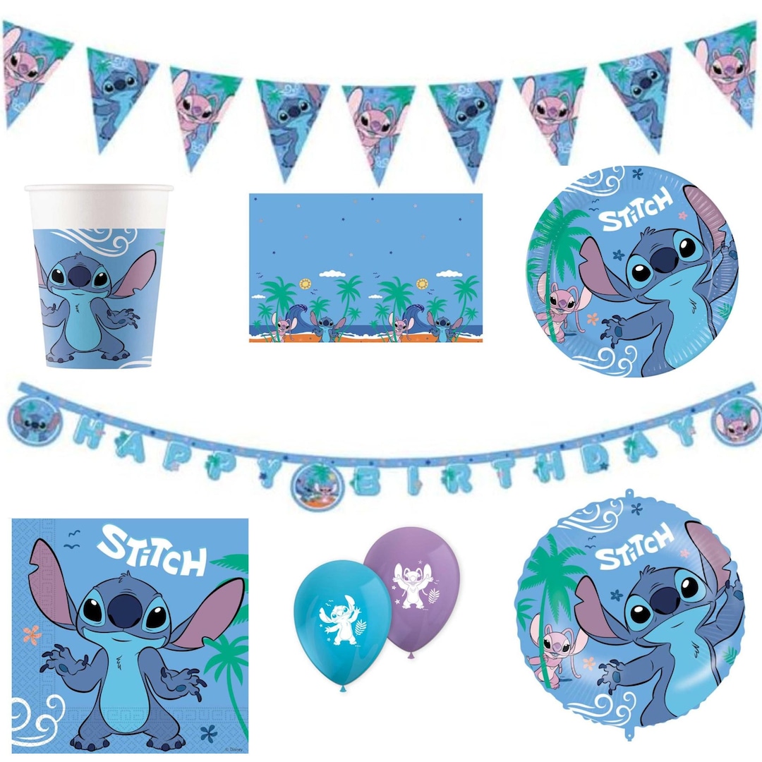 Lilo & Stitch Party Tableware, Lilo and Stitch Party, Stitch Birthday ...