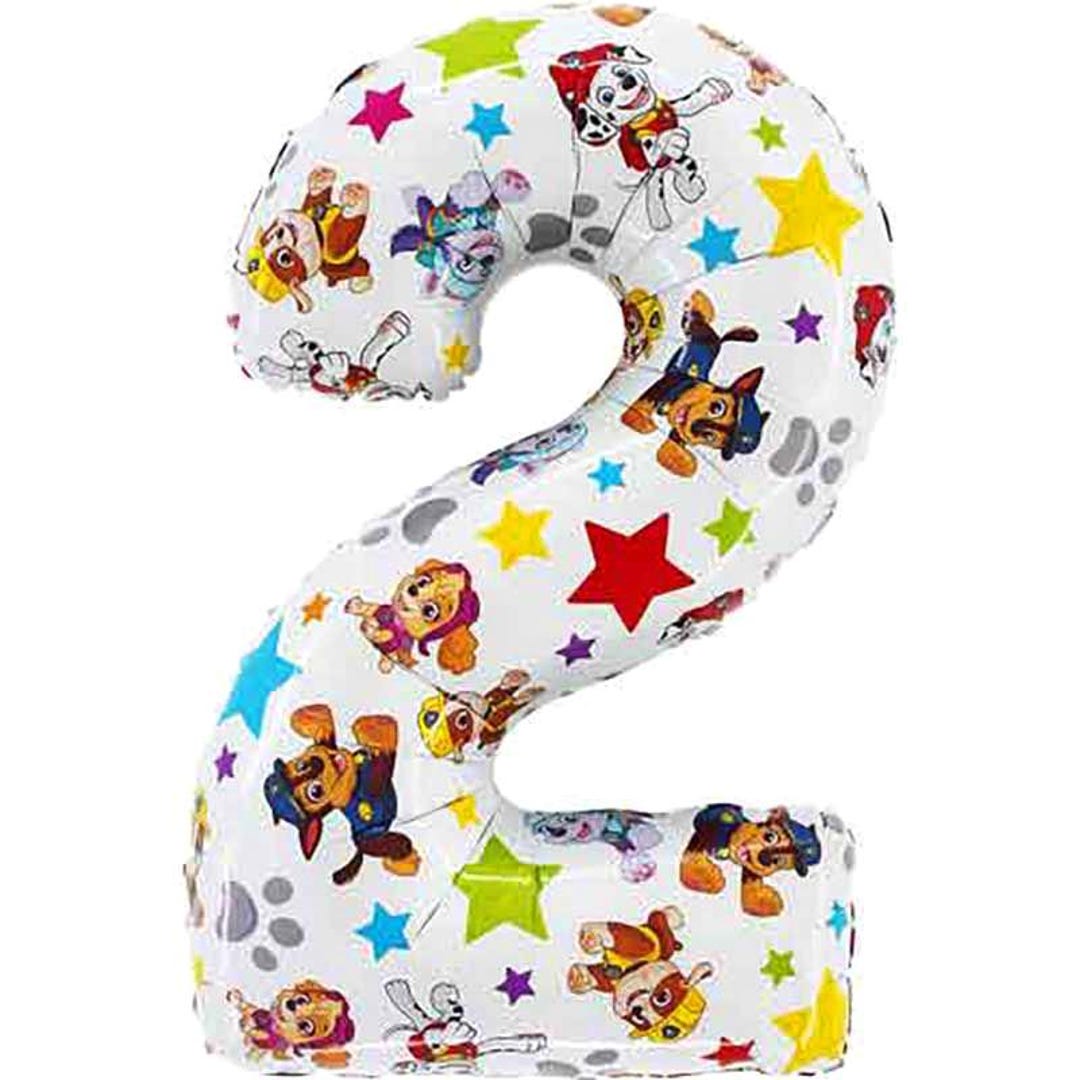 Paw Patrol Number Two Supershape Balloon, Paw Patrol Number 2 Balloon ...