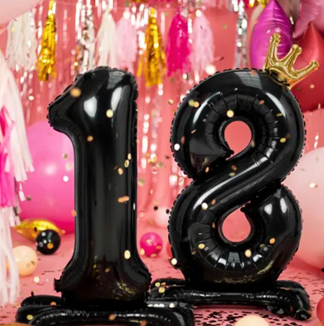 18 Balloon, Giant Standing 18th Birthday Balloon, Standing Foil Balloon ...