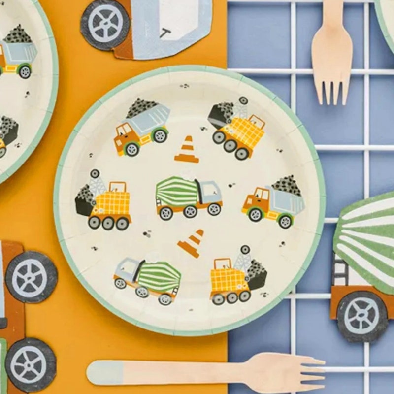 Vehicles Party Plates - Etsy UK