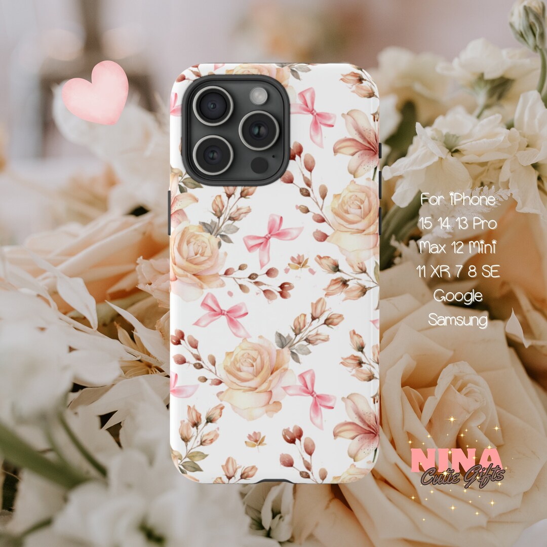 Coquette Aesthetic Bow Phone Case for iPhone 15 14 13 12 11 Pro Max ...