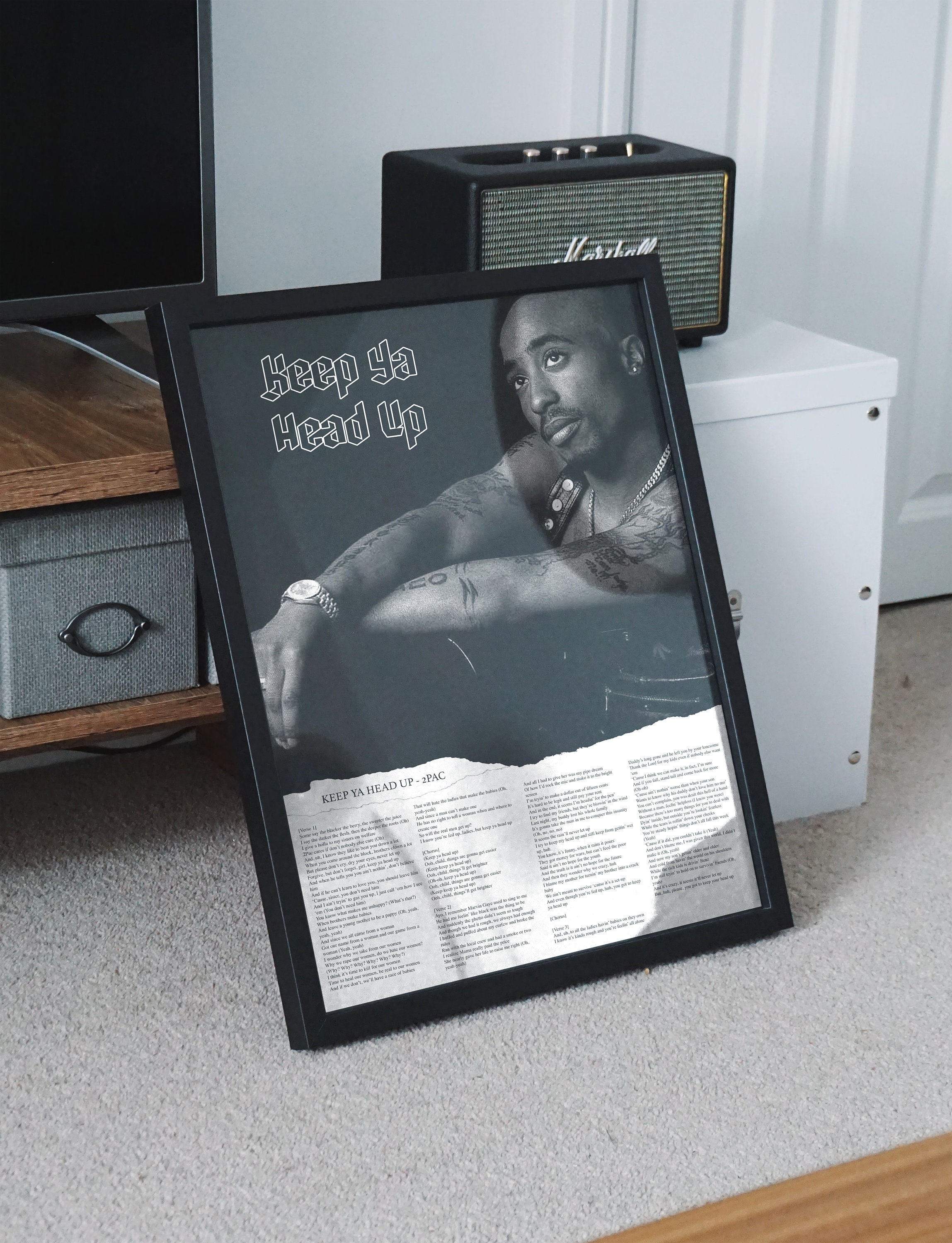 2pac - Keep Ya Head up Lyric Poster - Home Decor|wall Art|hip Hop/rap ...