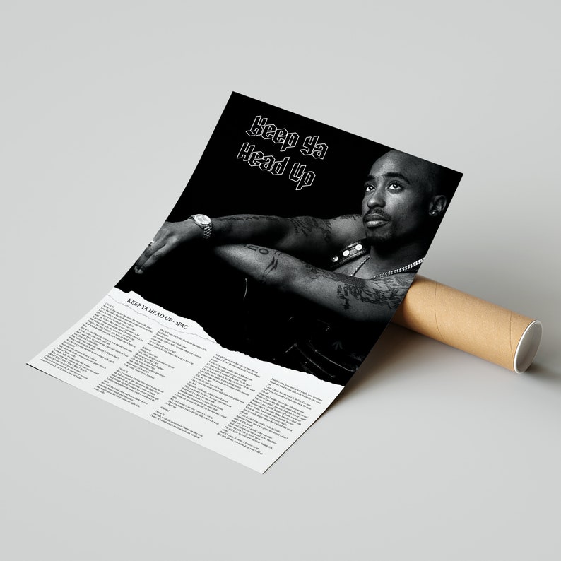 2pac - Keep Ya Head up Lyric Poster - Home Decor|wall Art|hip Hop/rap ...