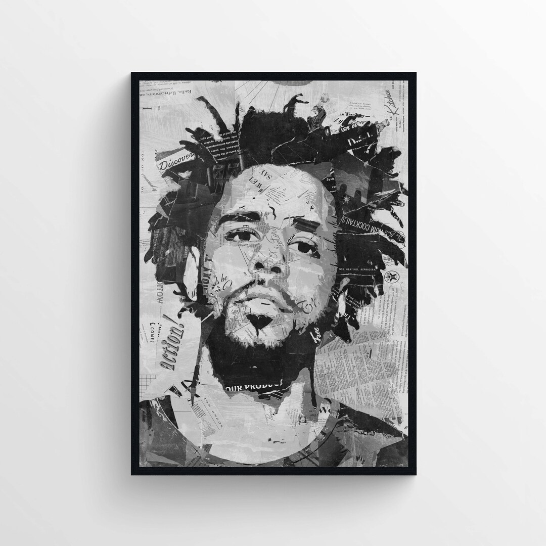 J. Cole Collage Poster [DIGITAL DOWNLOAD] - Home Decor|wall Art|hip Hop ...