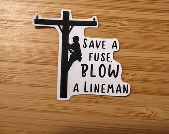 Lineman Sticker Svg - Etsy