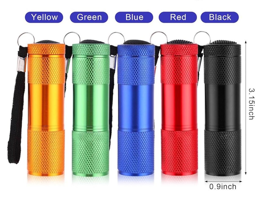 UV Flashlight for Glow in the Dark Badge Reel Charging. Black Light, UV ...