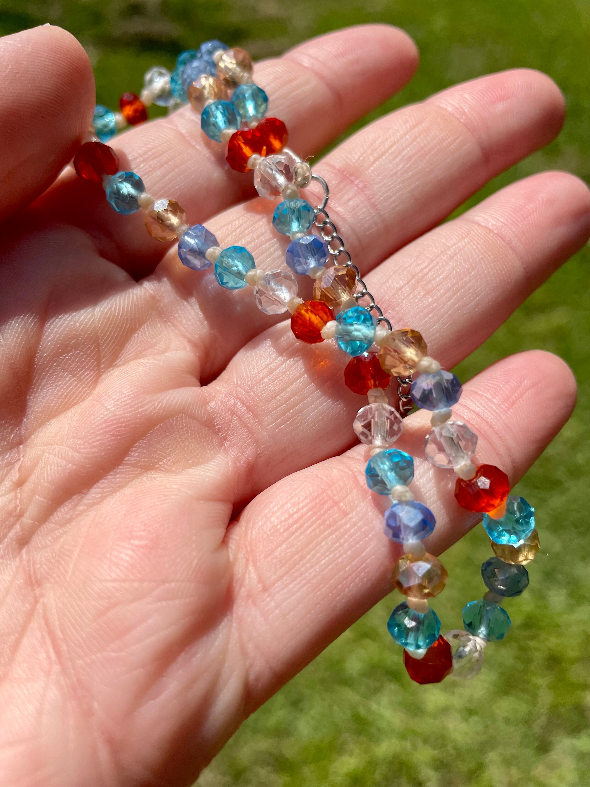 Monica Geller Crystal Bead Brazilian Wax Cord Gold Filled - Etsy