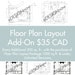 Add-on Floor Plan Layout • Space Planning • Room layout • Interior ...