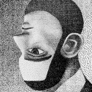Upsidedown Face Stipple Portrait, Original Ink Drawing, Unique Abstract ...
