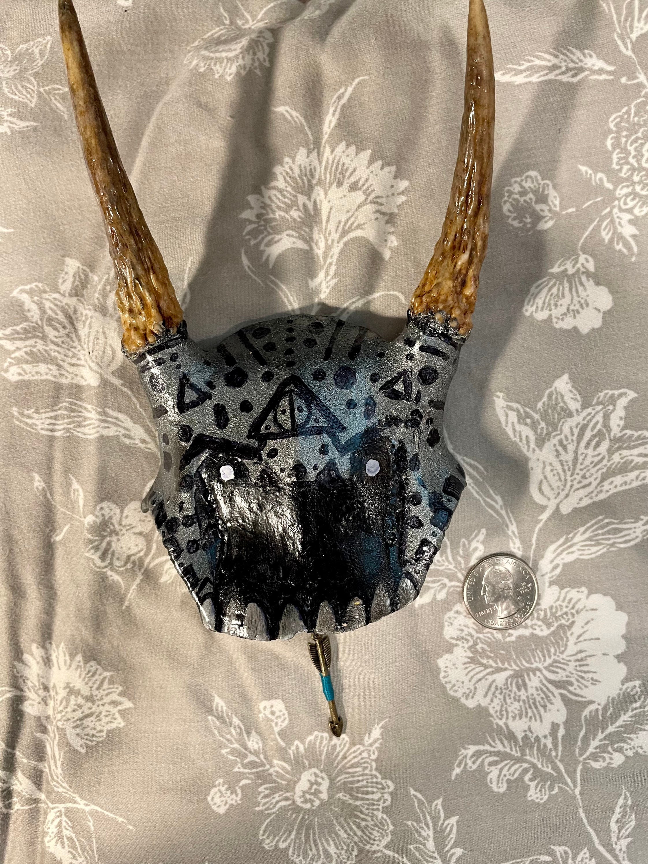 Painted Deer Skull With Sigils Wall Hanging - Etsy