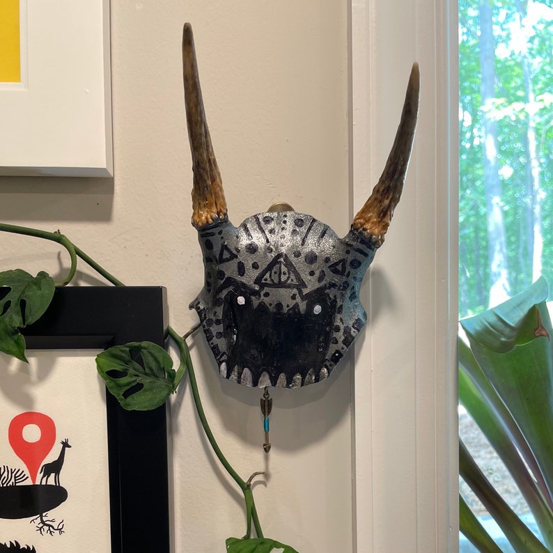 Painted Deer Skull With Sigils Wall Hanging - Etsy