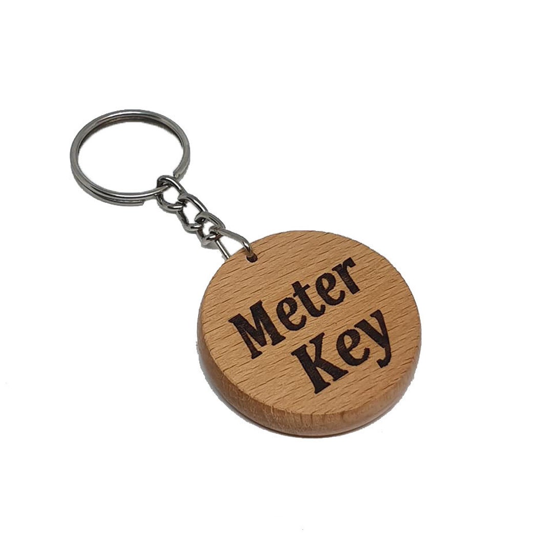 METER KEY Key Keyring Keychain Wooden Tag Fob - Etsy
