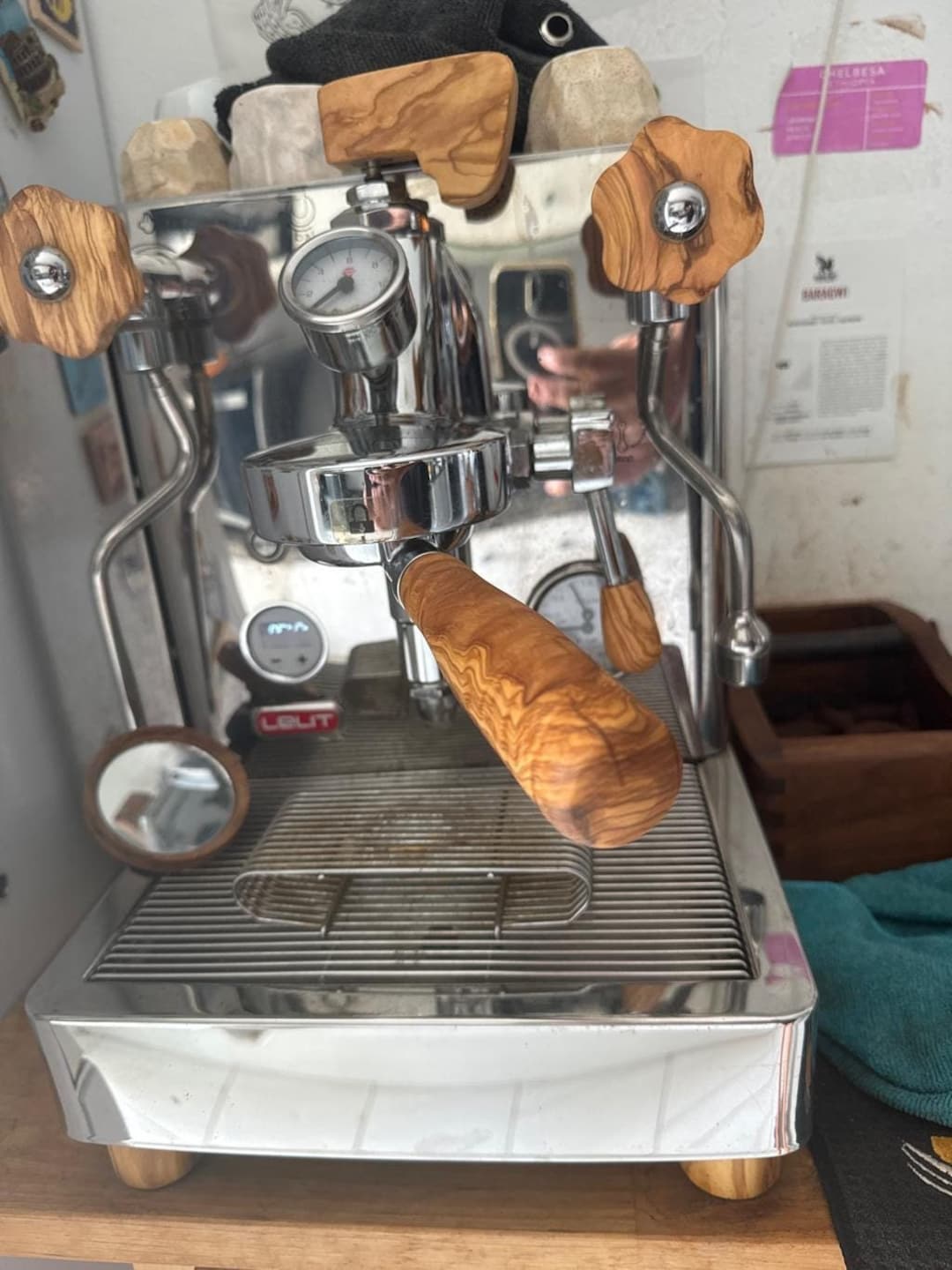 Wood Set for - Lelit Bianca - Olive Wood / American Walnut / Oak Etc ...