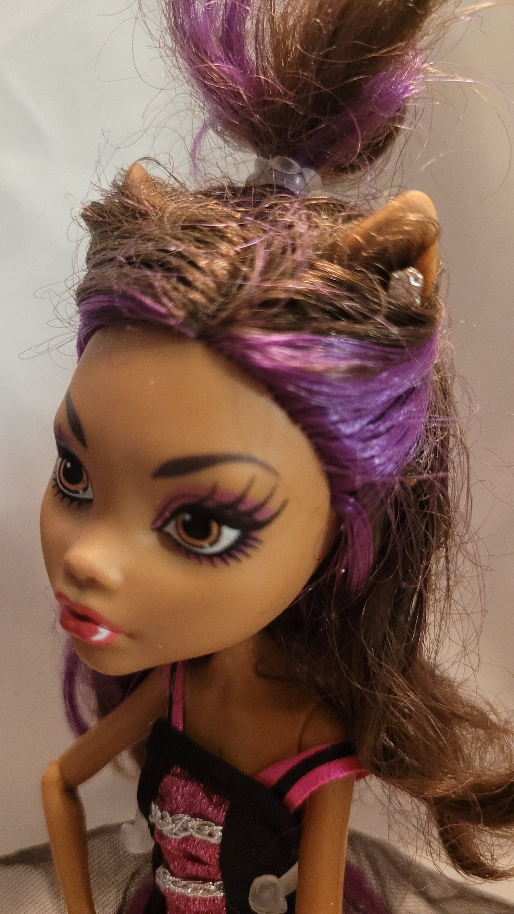Monster High -G1 2008. First Wave. Clawdeen Wolf. Number 1-with Black ...