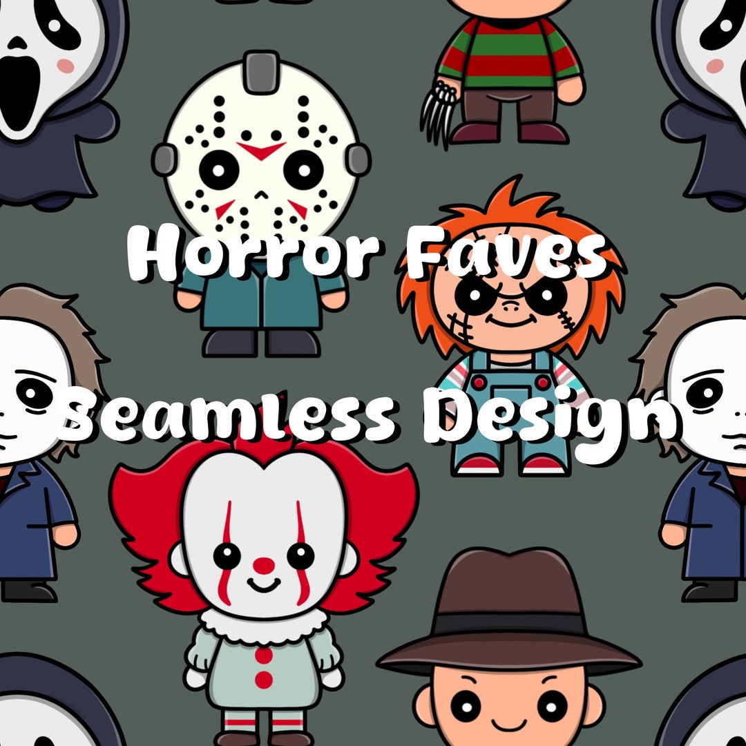 Horror Movie Seamless Goth Pattern Fabric Sublimation Digital Prints - Etsy