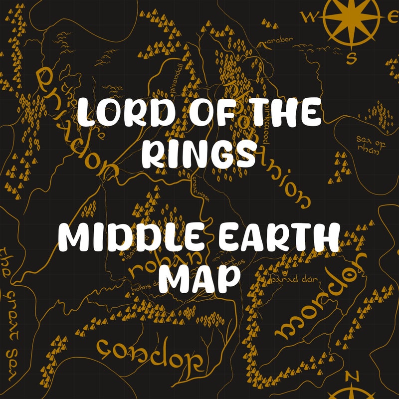 Middle Earth Map - Etsy