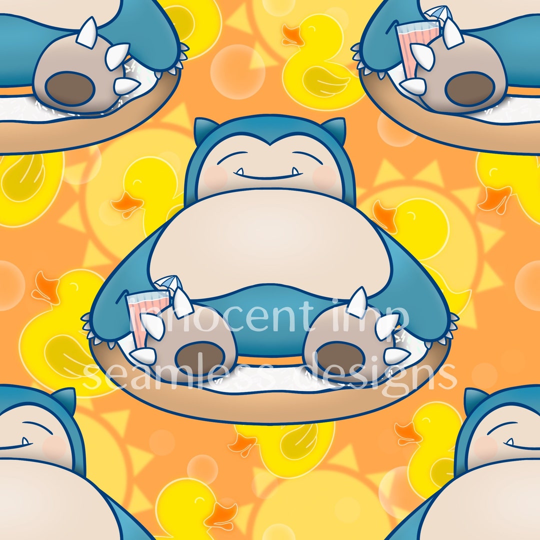 Poke Monster Seamless, Anime, Cartoon, Snorlax, Seamless Design ...