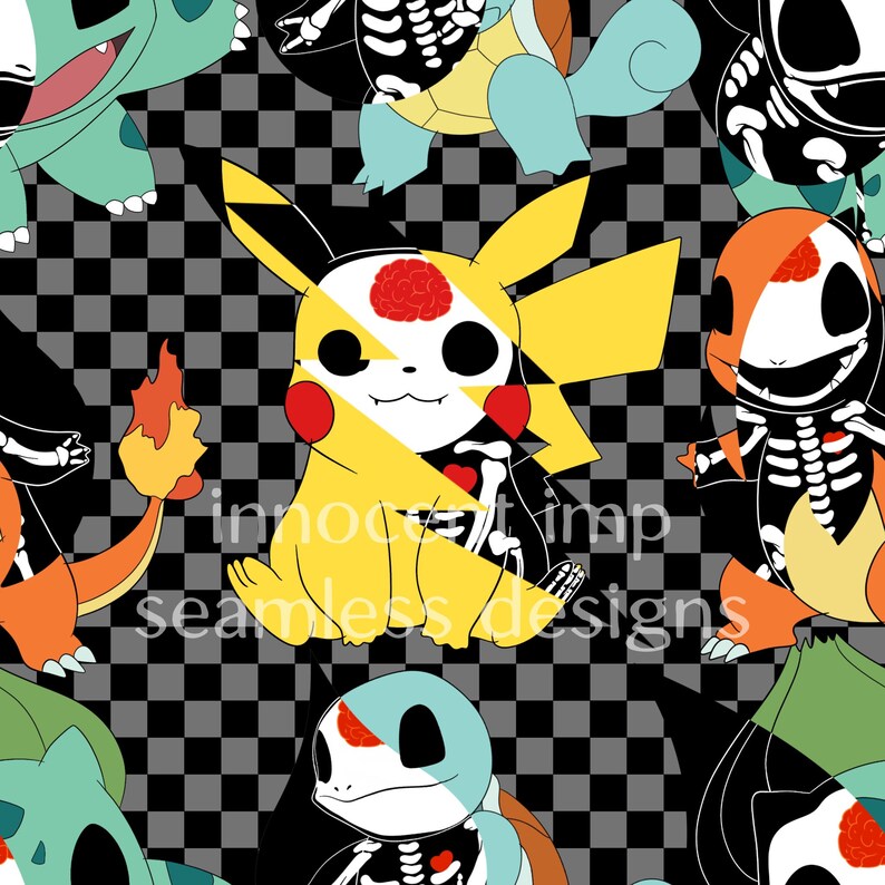 Kawaii Poke Repeat Pattern for Fabric Sublimation, Digital Prints ...