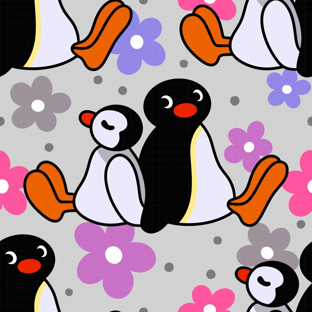 Pingu Seamless Penguin Repeat Pattern for Fabric, Seamless Pattern ...