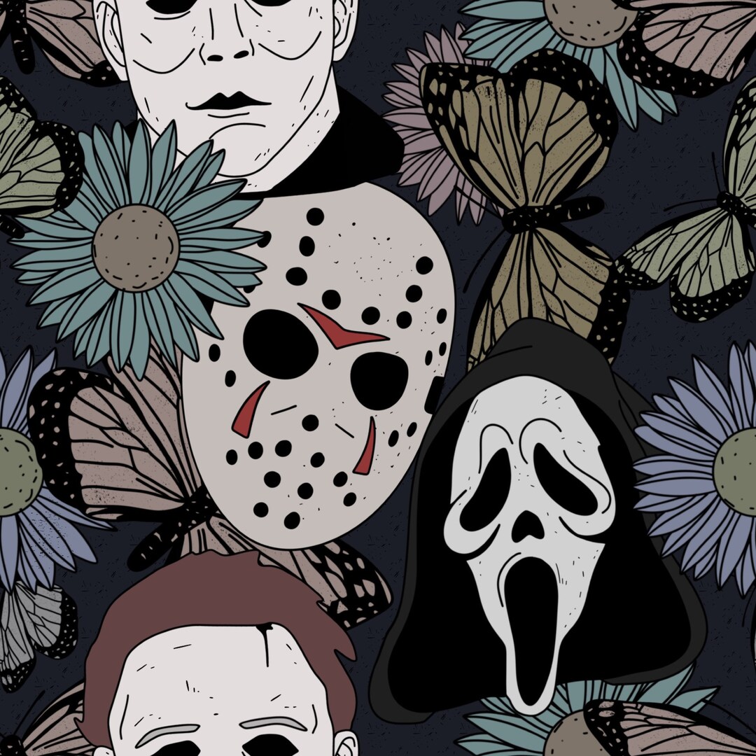Horror Seamless Repeat Pattern for Fabric Sublimation, Digital Prints ...