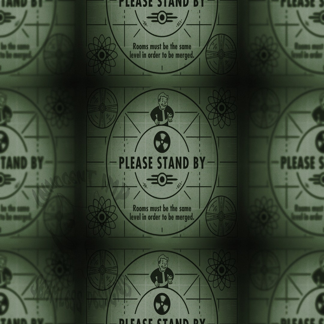 Fallout Seamless Repeat Pattern for Fabric Sublimation Digital Prints ...