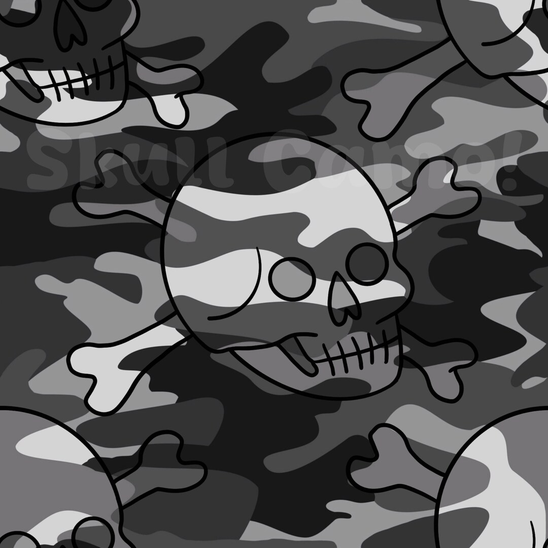 Seamless Skull Camo Design, Seamless Repeat, Sublimination for Fabric ...