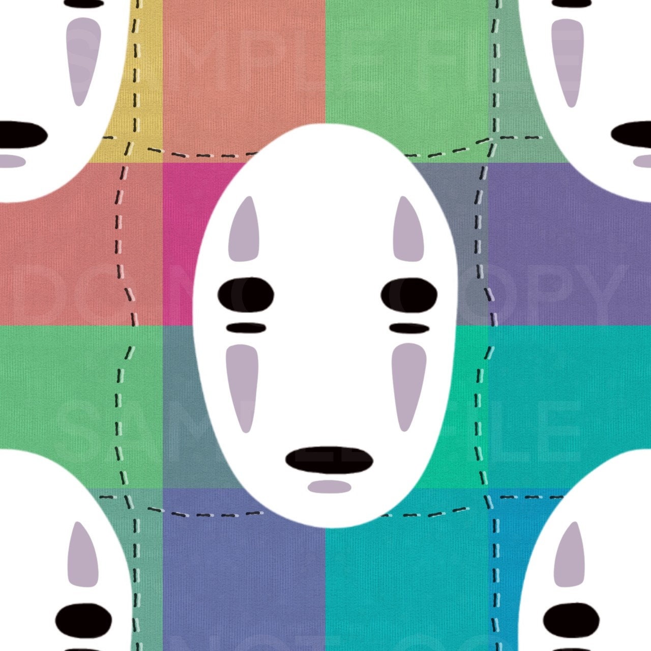 Kawaii Seamless Anime Repeat Pattern for Fabric Sublimation, Digital ...