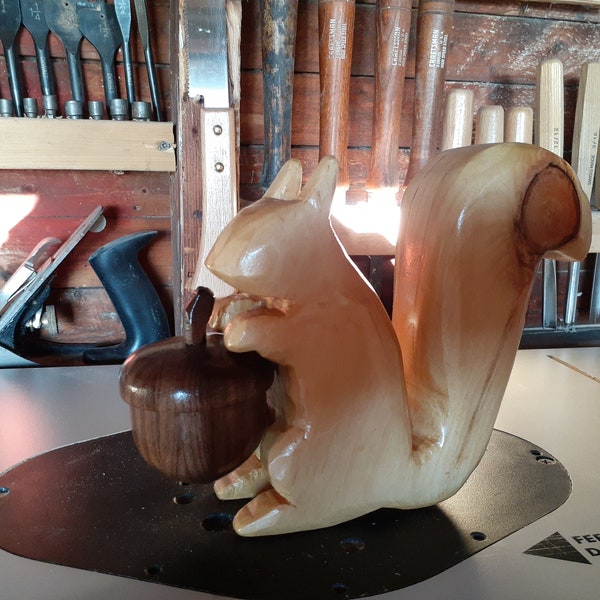 Wooden Squirrel - Etsy