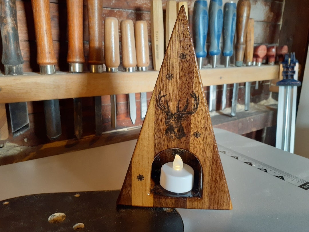 Handcrafted Tipi -shaped Lantern for Electrical Candle Made With Black ...