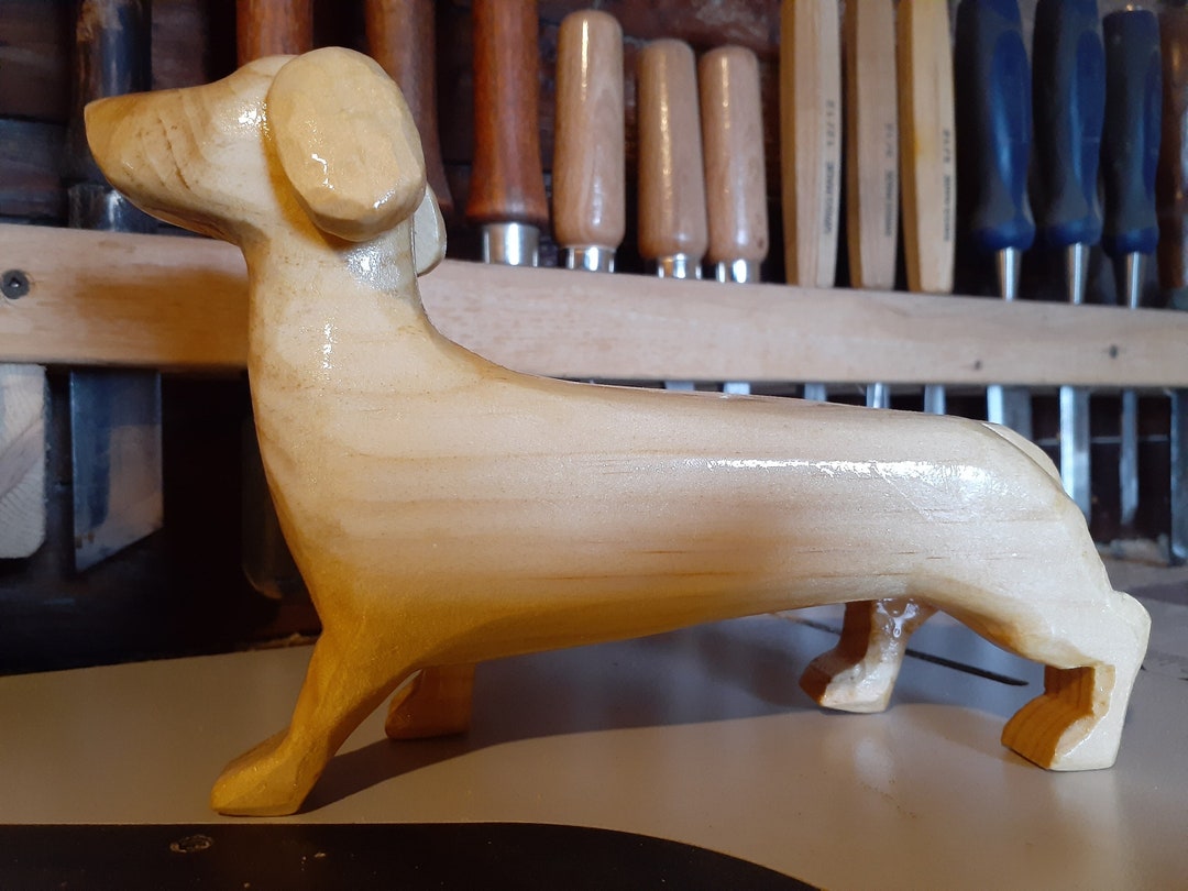 Wood Carving, Dachshund, Sausage Dog, Wiener Dog, Wooden Dog, Dog ...