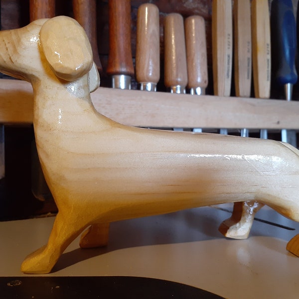 Wooden Carving Dachshund - Etsy
