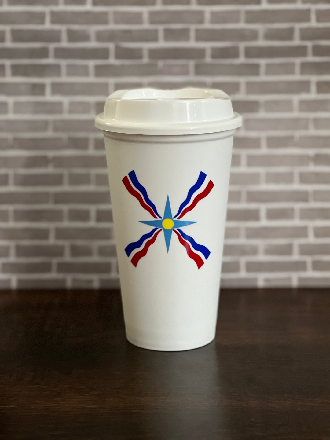 Assyrian Flag Coffee Cup, Plastic Travel Cup, Coffee Lover Travel ...