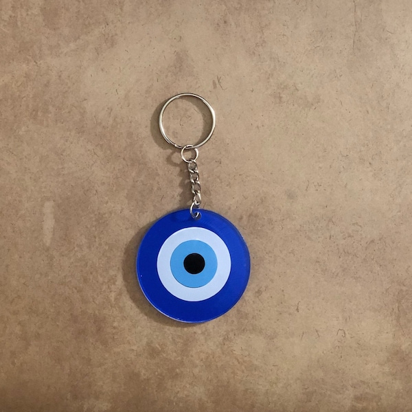 Acrylic Evil Eye Keychain - Etsy